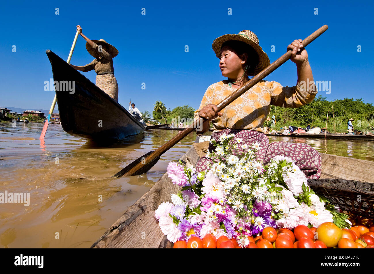 Myanmar (Burma), Shan State, Inle Lake, village of Ywama, Ma Khin Win ...