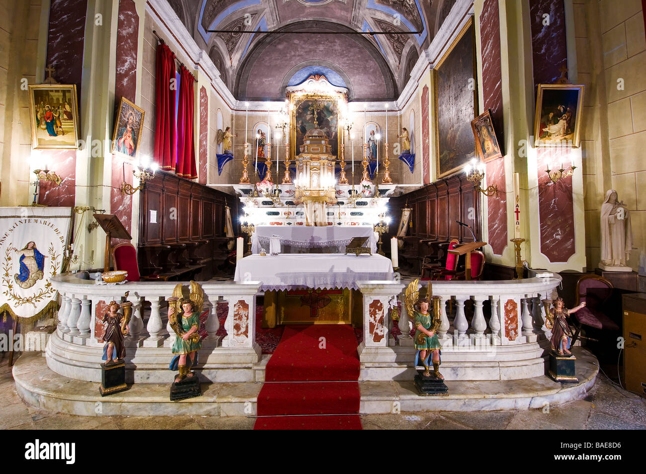 France, Haute Corse, Cap Corse, Brando, Castello Hamlet, Santa Maria ...