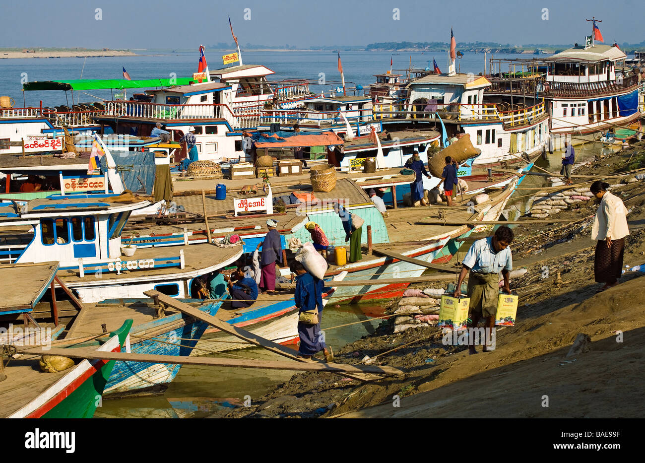 Myanmar (Burma), Mandalay Division, Mandalay, Ma Yan Gyan landing Stock ...