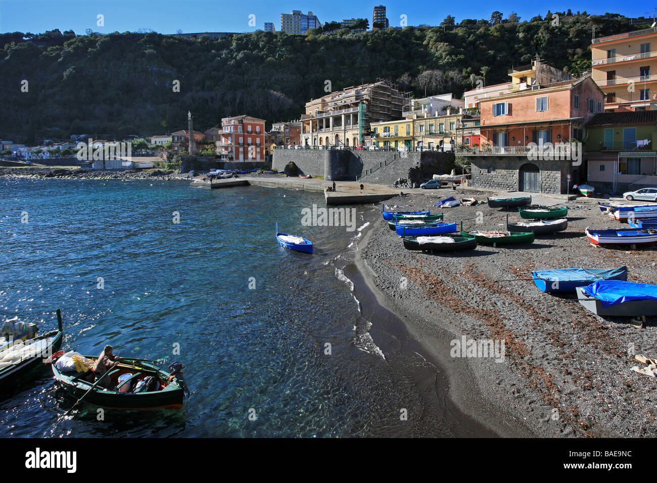 Harbour, Santa Maria la Scala, Sicily, Italy Stock Photo - Alamy