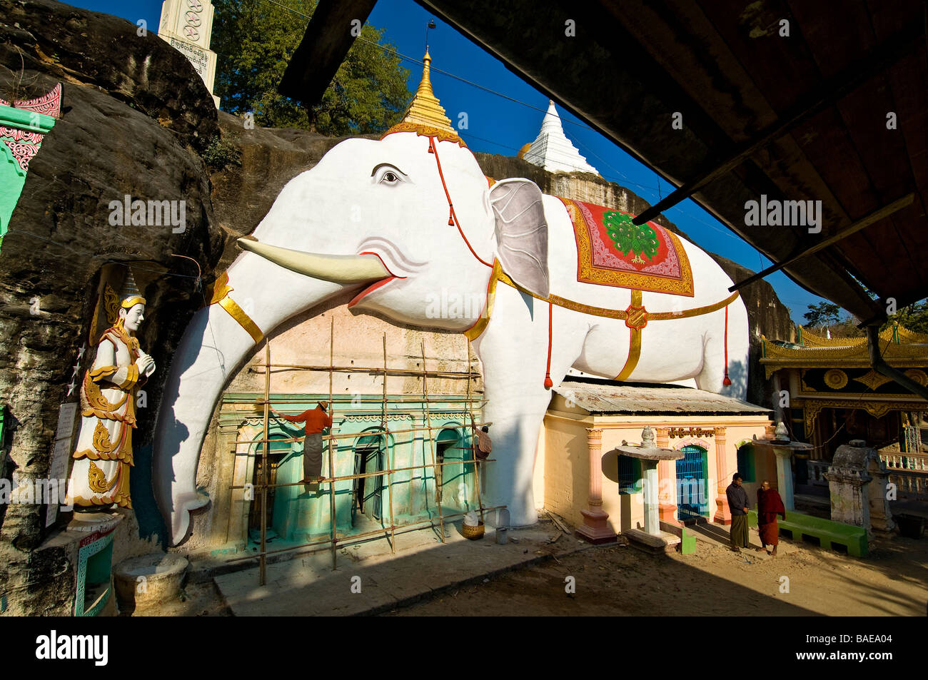 Myanmar (Burma), Sagaing Division, site of Po Win Taung, Shwe Ba Taung ...
