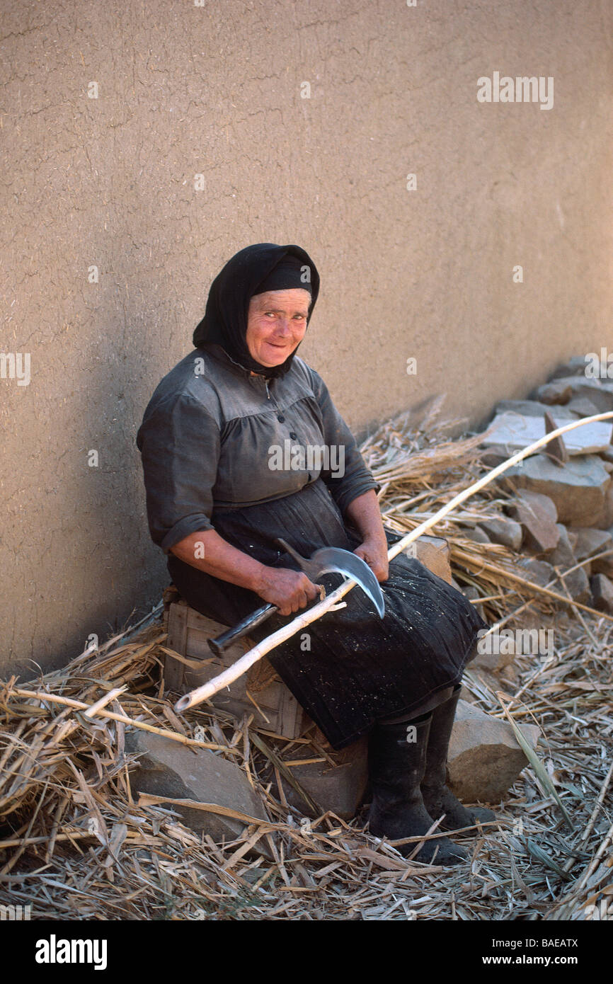 Old woman cyprus hi-res stock photography and images - Alamy