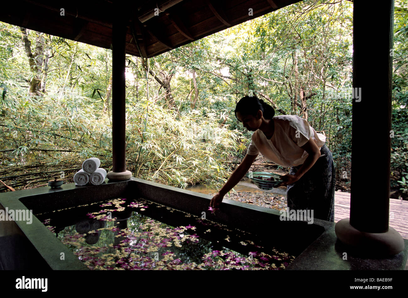 Malaysia, Kedah State, Langkawi Island, Datai Hotel, spa Stock Photo ...