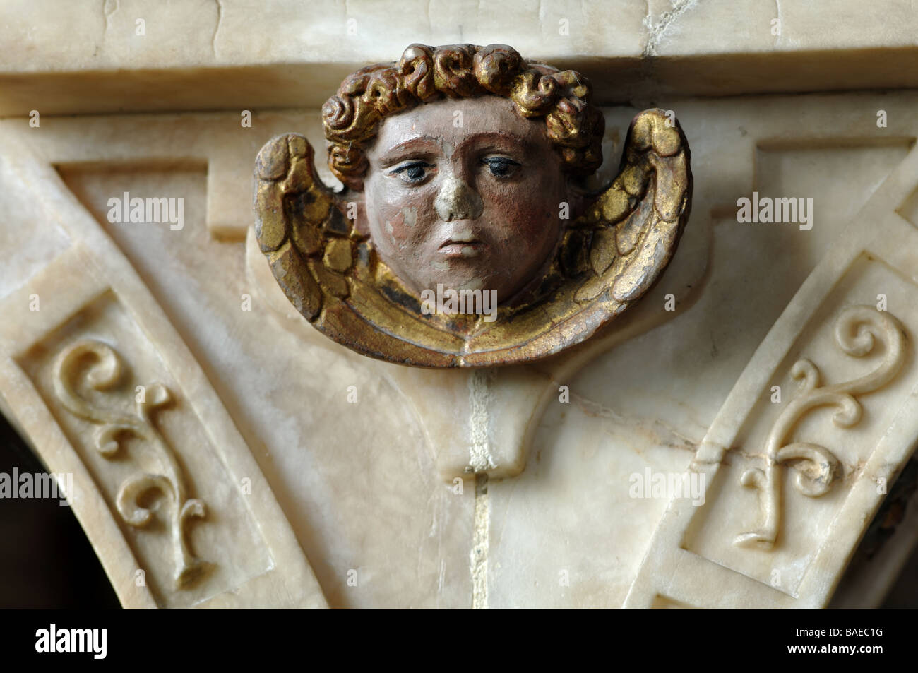 Detail of John Savage tomb, St.Peter`s Church, Inkberrow ...