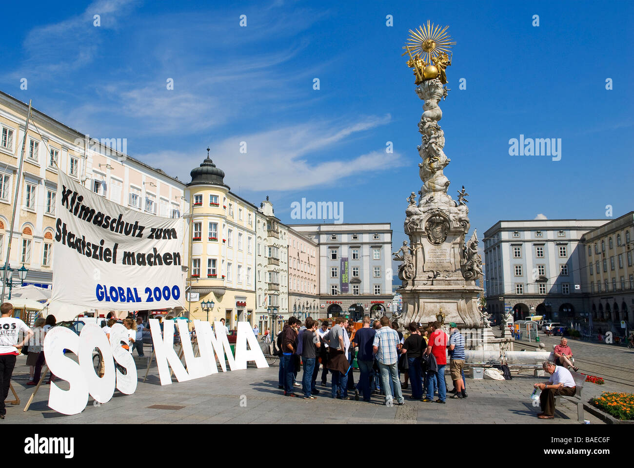 Holy trinity column in linz hi-res stock photography and images - Alamy