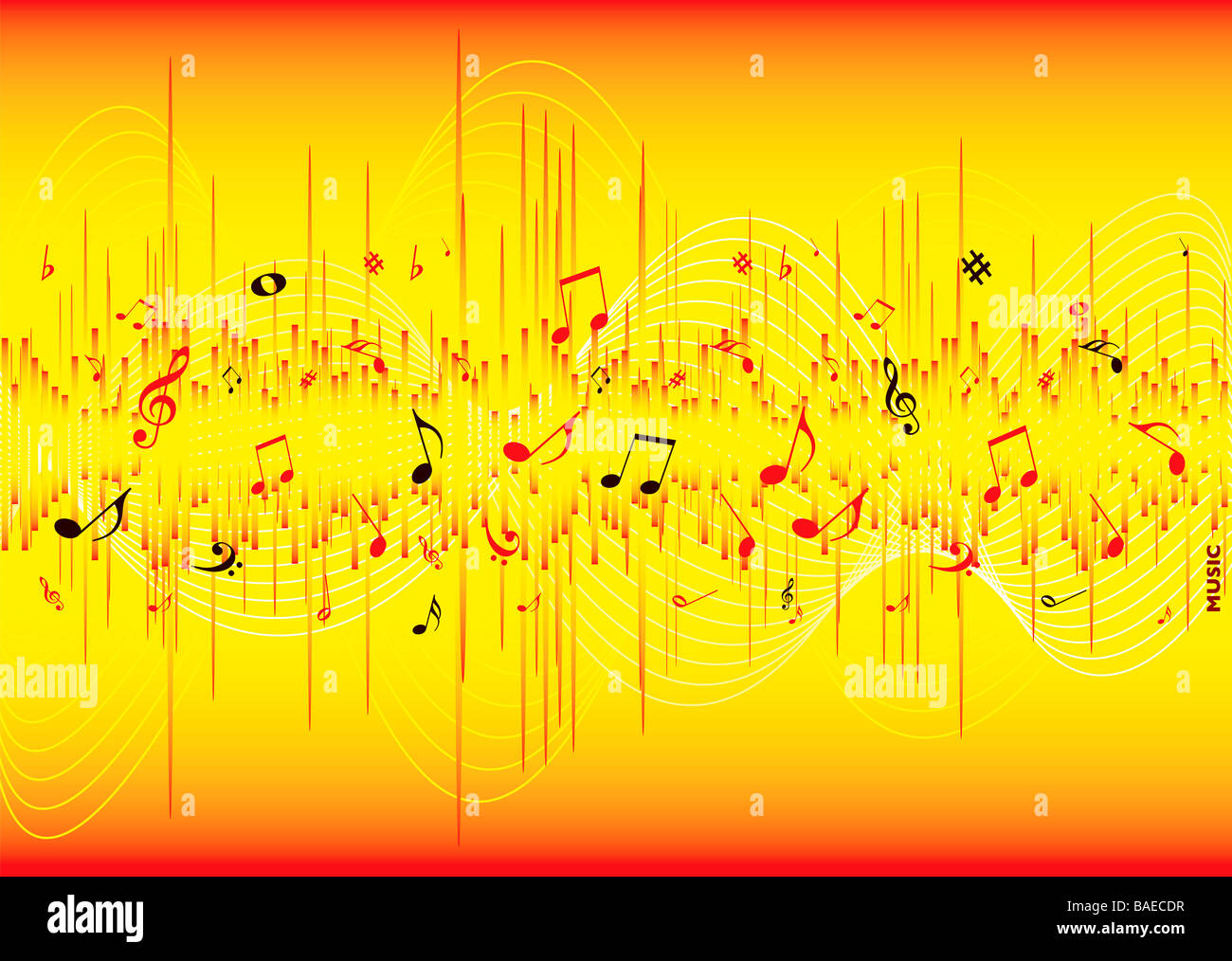 Red Music Background