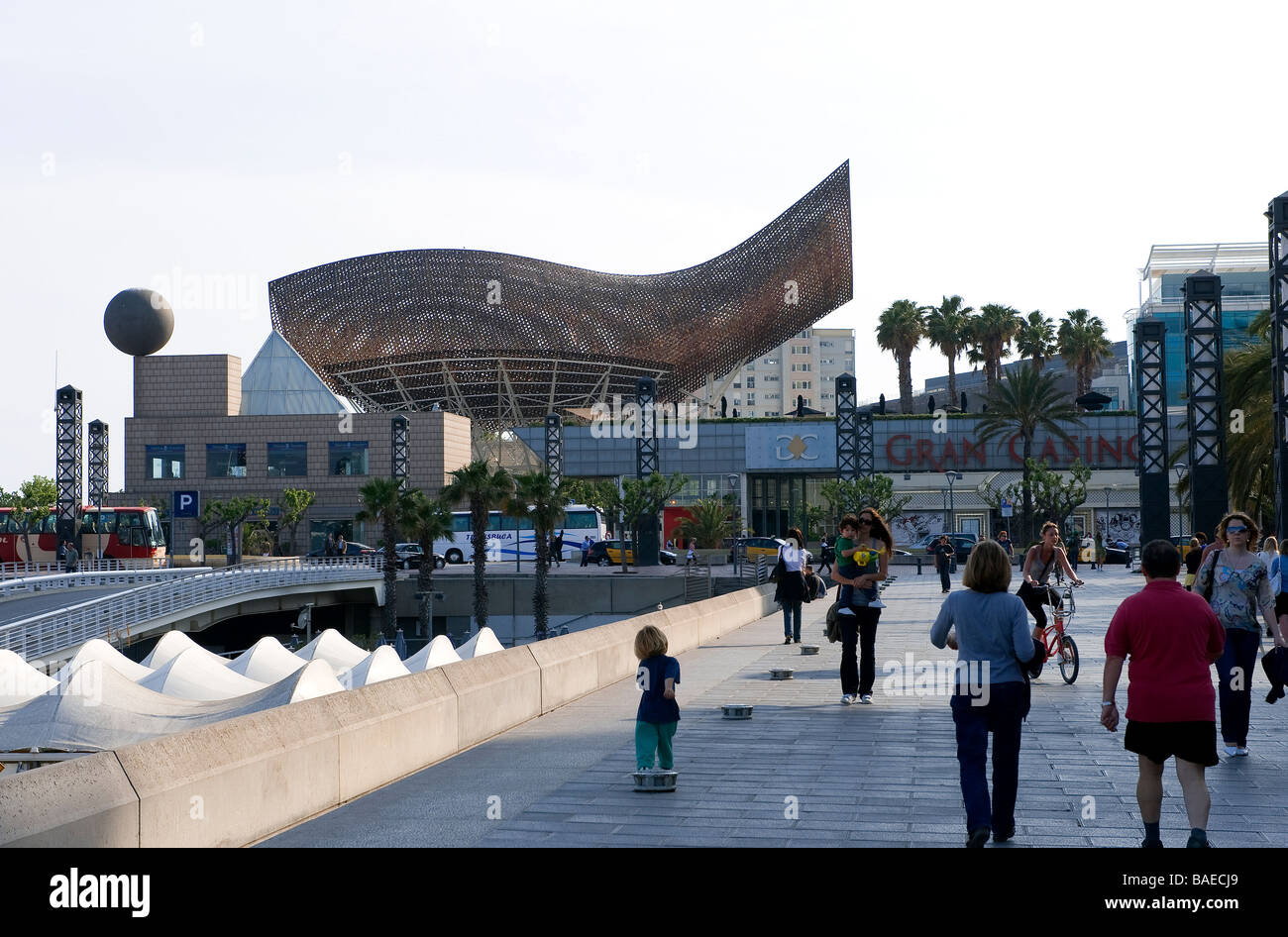 Spain, Catalonia, Barcelona, shopping mall or Peix Ballena (Whale) by ...