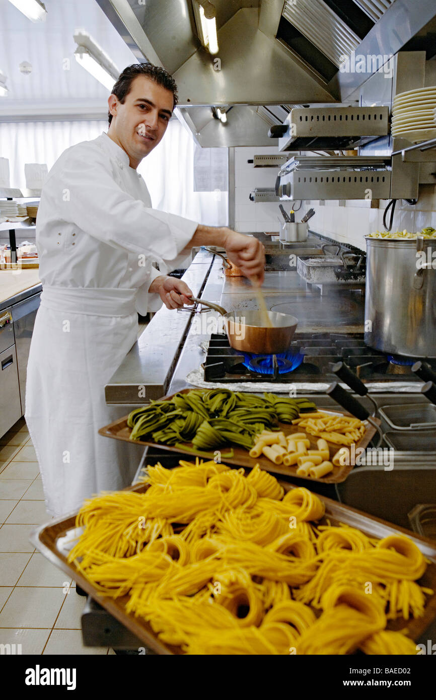 France, Paris, Royal Monceau Hotel, Il Carpaccio restaurant, the Chef ...