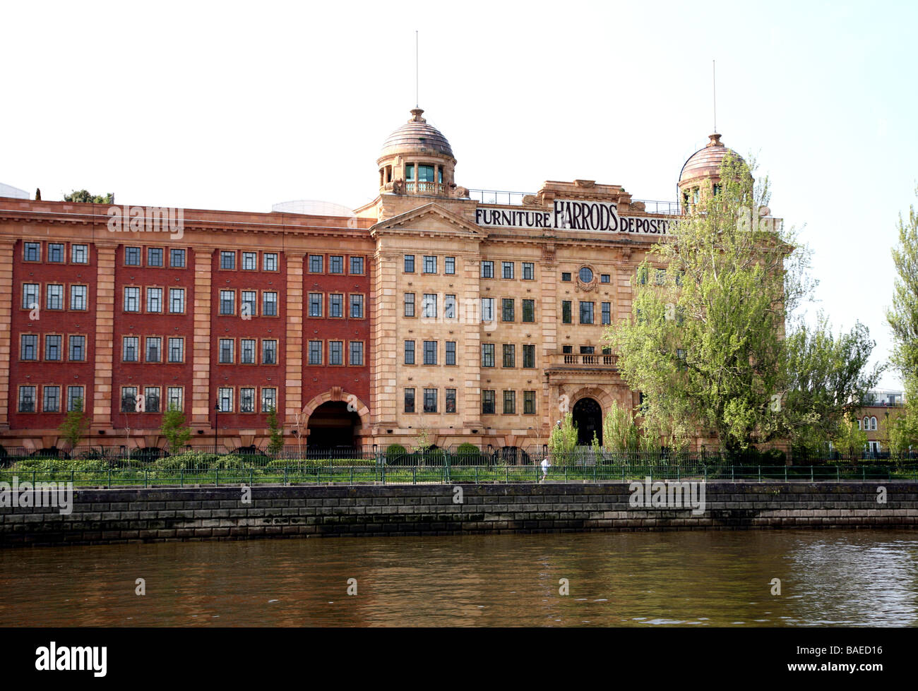 Harrods Depository building on River Thames London 2009 Stock Photo - Alamy