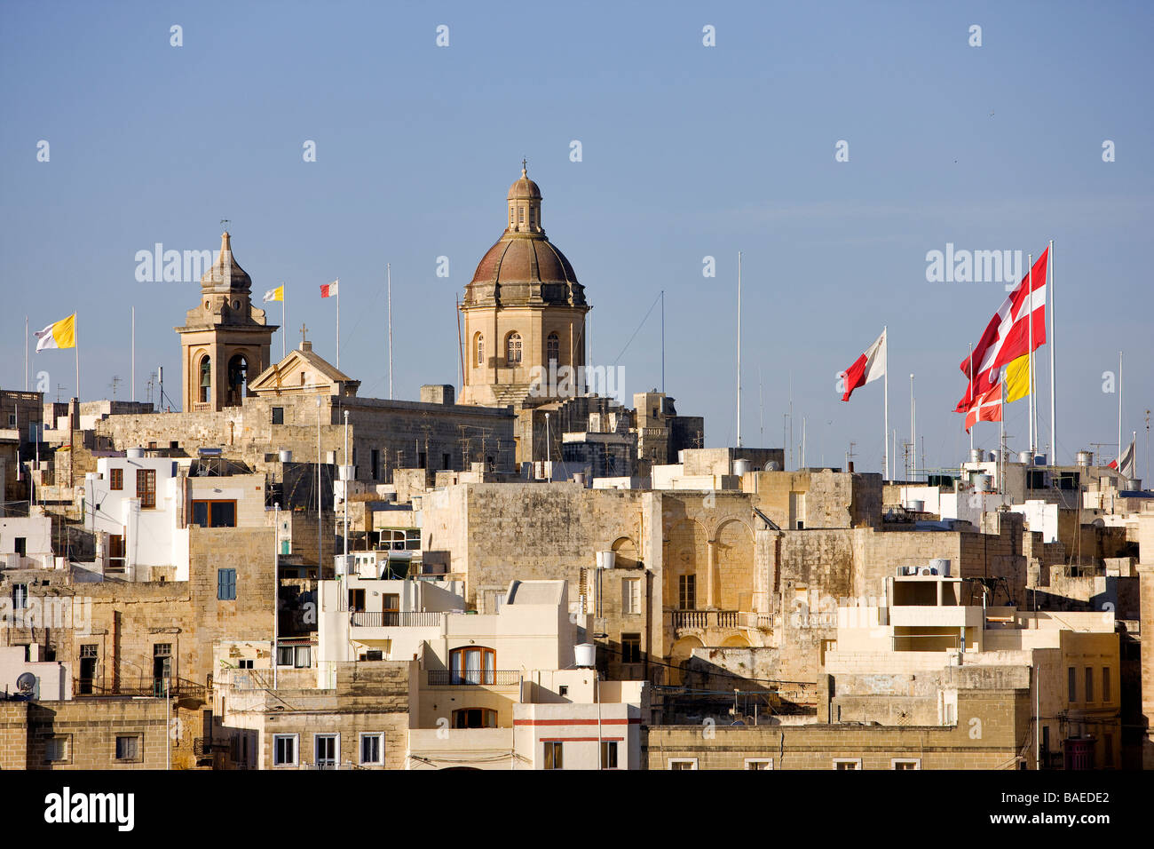 Malta, the Three Cities, the old city of Senglea Stock Photo - Alamy