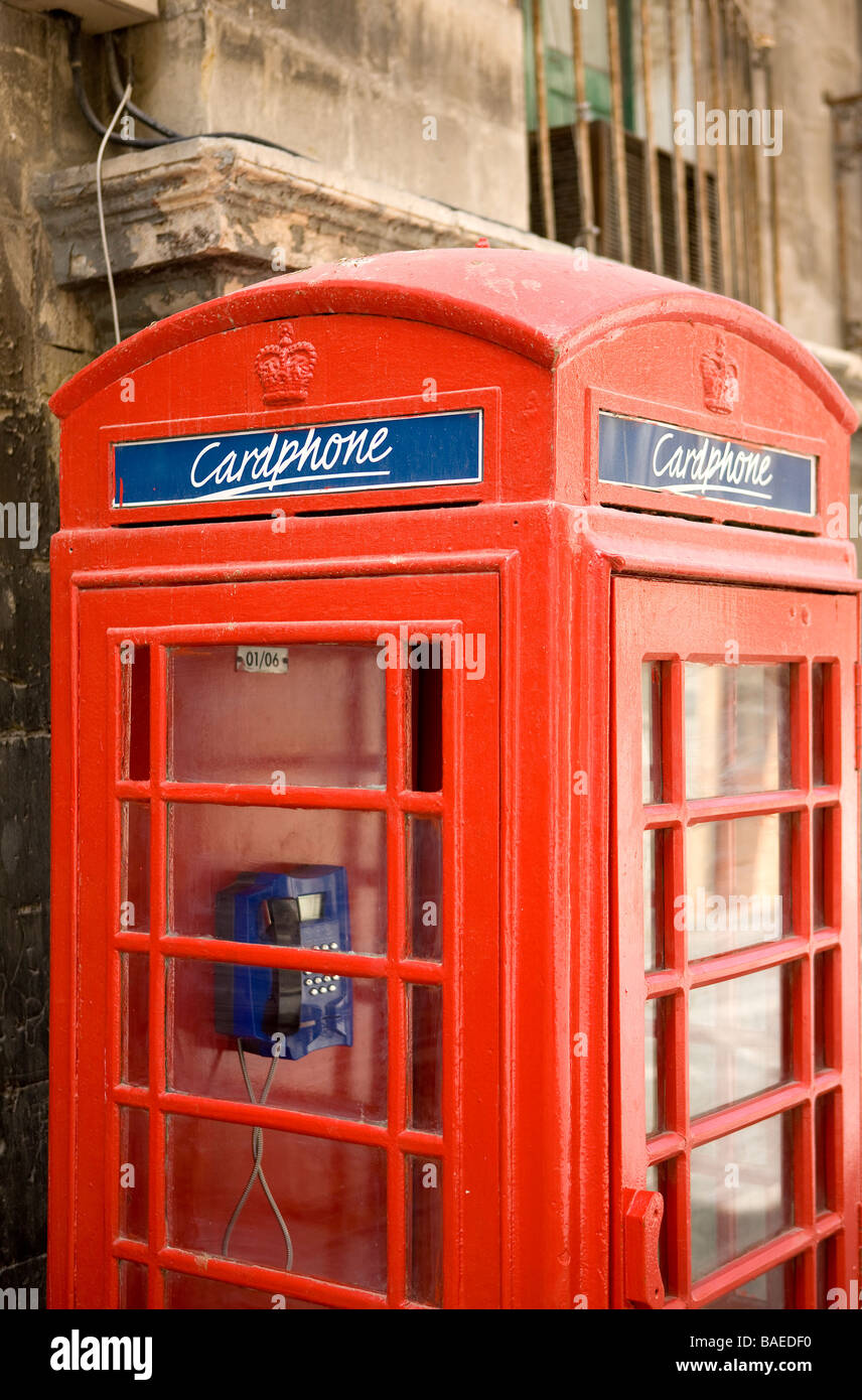 Malta, Valletta, telephone box Stock Photo - Alamy
