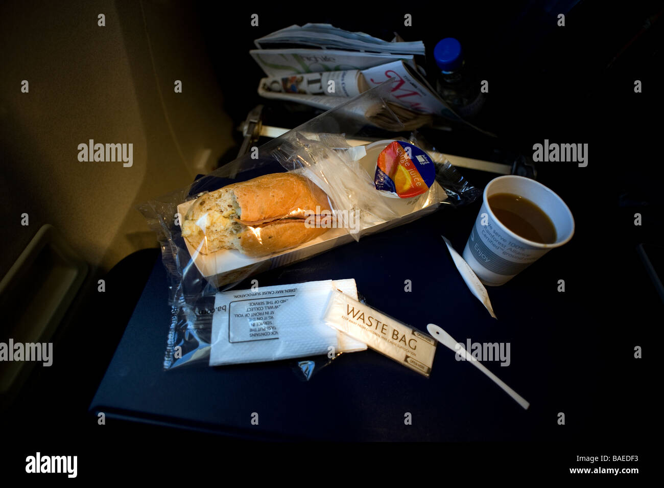 British Airways Breakfast on flight to Florence in standard class ...