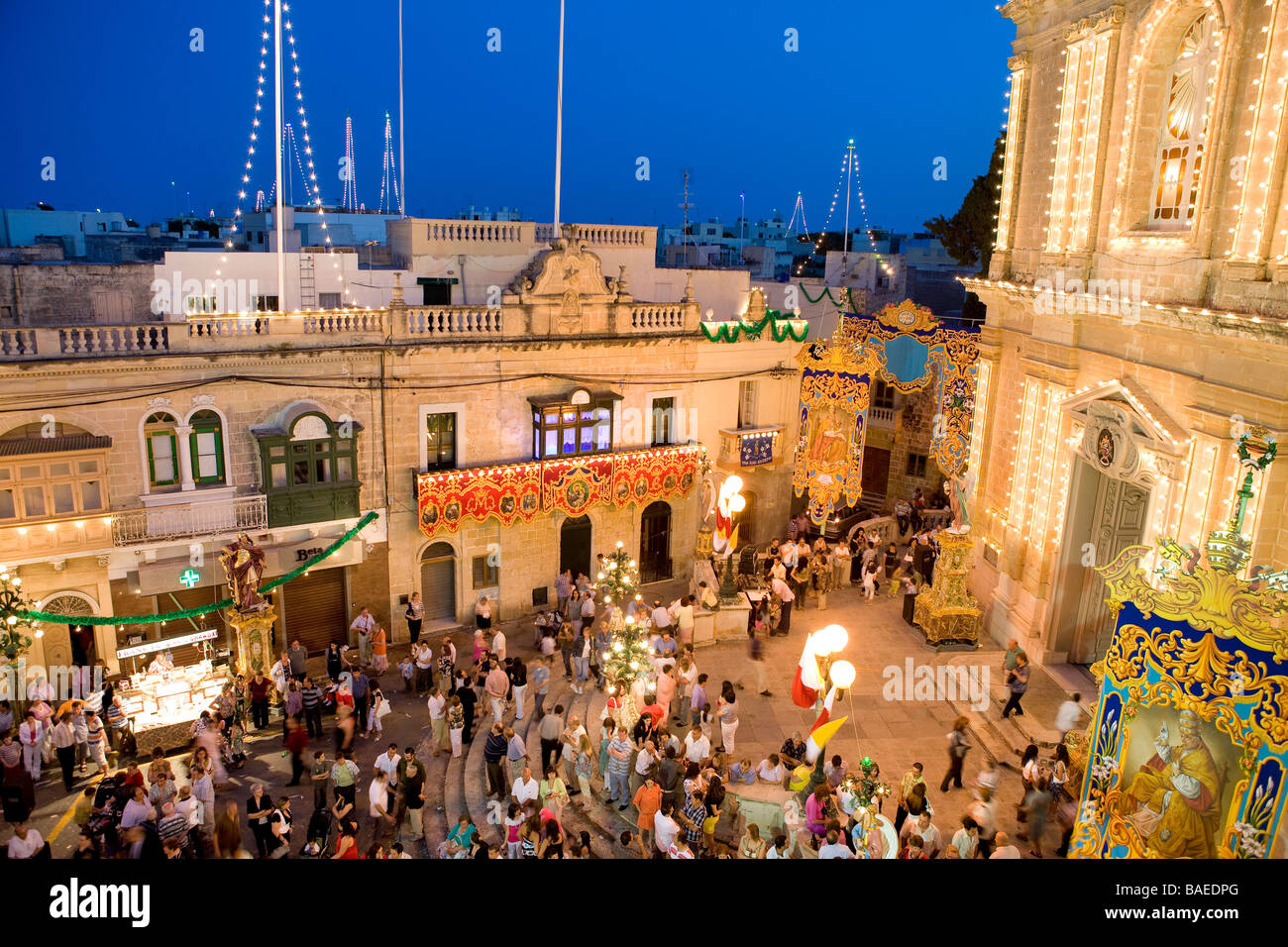 Malta, the Center, Ghaxaq, the annual festa of the village Stock Photo ...