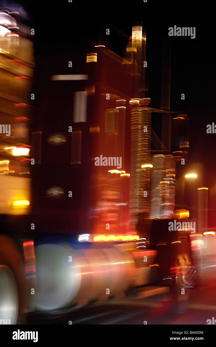 Truck on a highway Stock Photo - Alamy