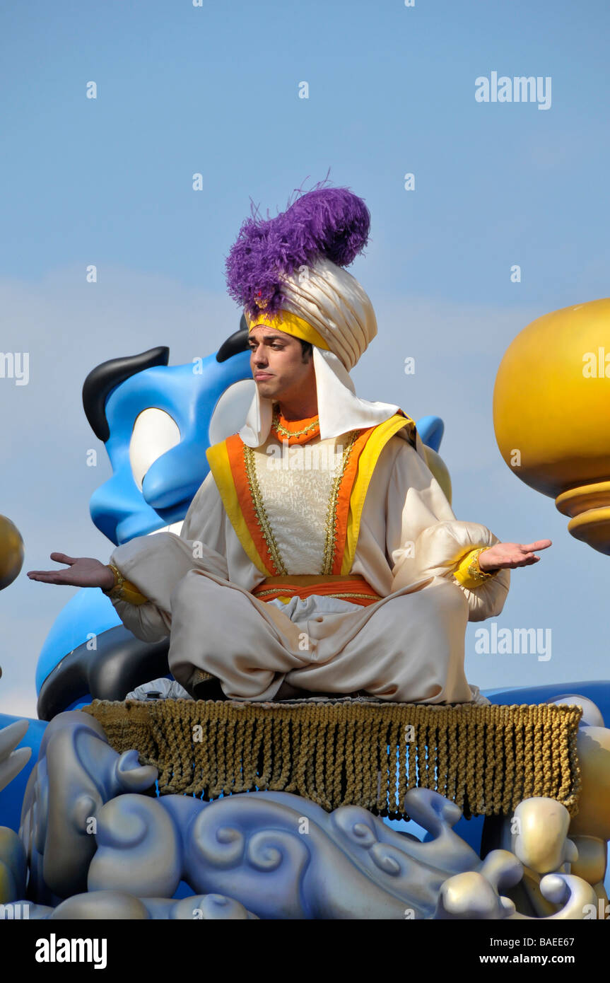 Aladdin in Parade at Walt Disney Magic Kingdom Theme Park Orlando ...