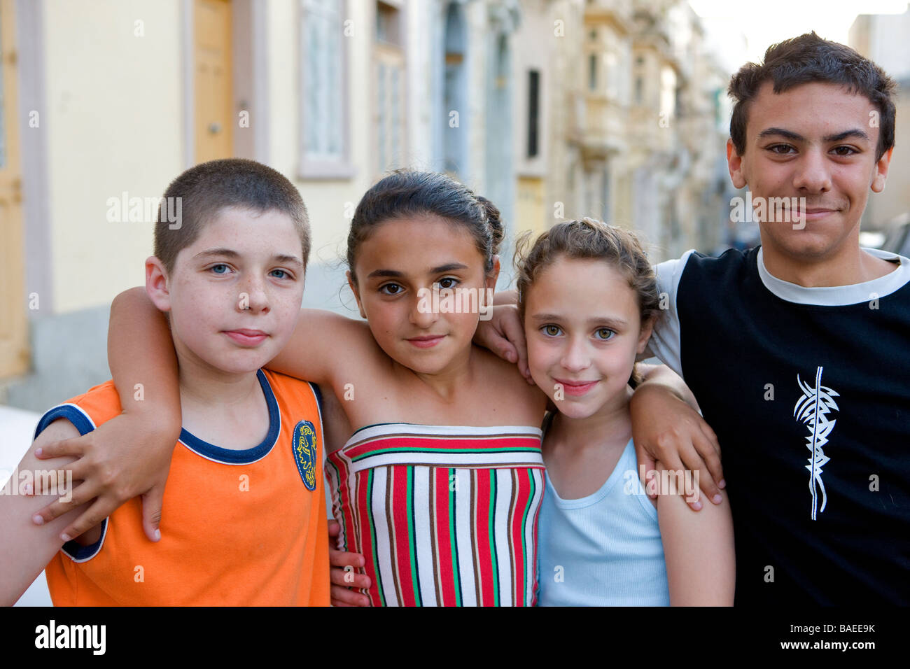 Malta, the Three Cities, Vittoriosa, children Stock Photo - Alamy