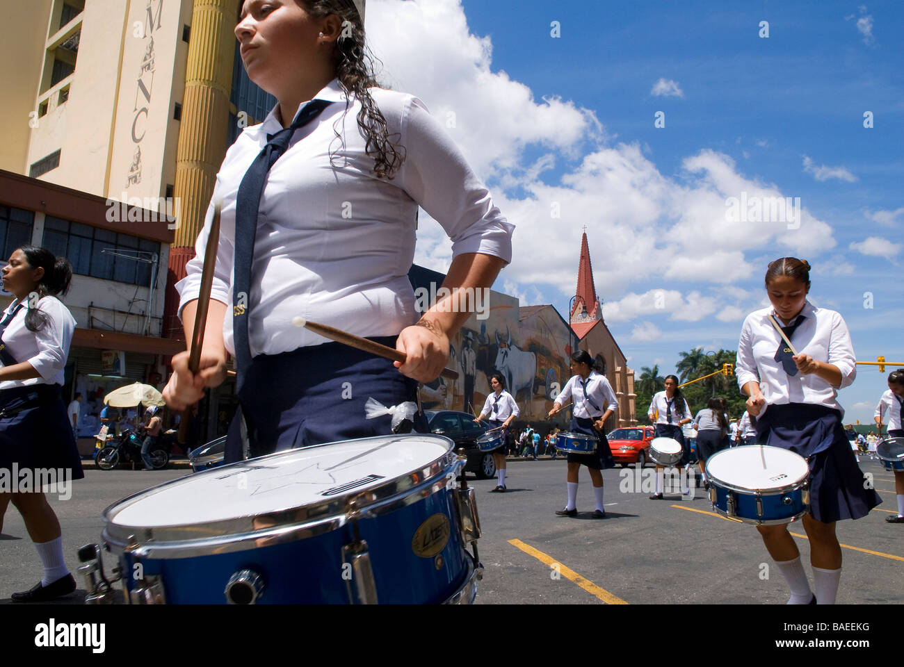 Costa rica people street parade hi-res stock photography and images - Alamy