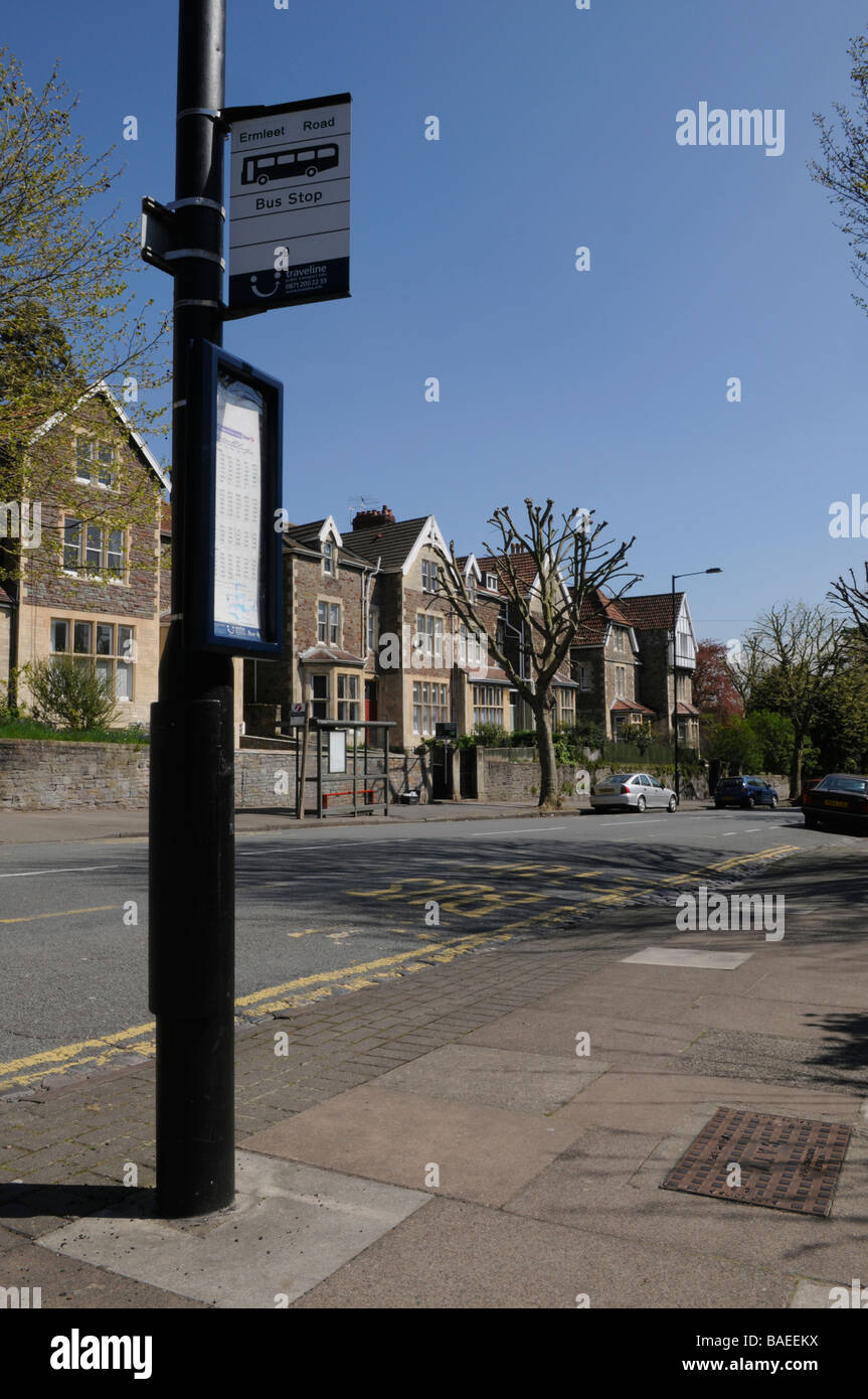 Bus stop UK Stock Photo - Alamy