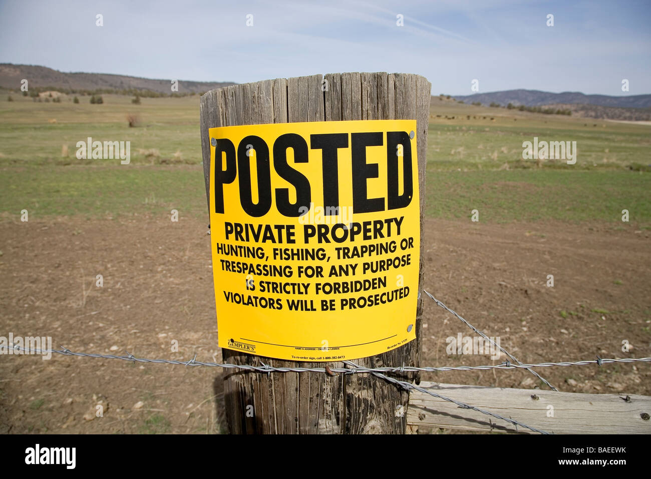 A Posted sign tells visitors that they can t tresspass on private land ...