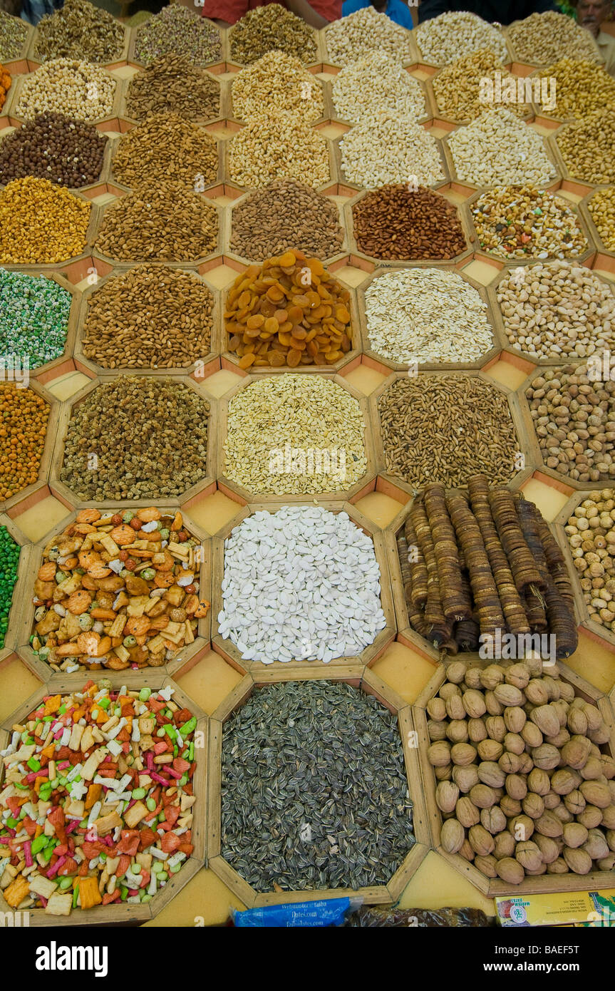 Display of nuts & spices Dubai Stock Photo - Alamy