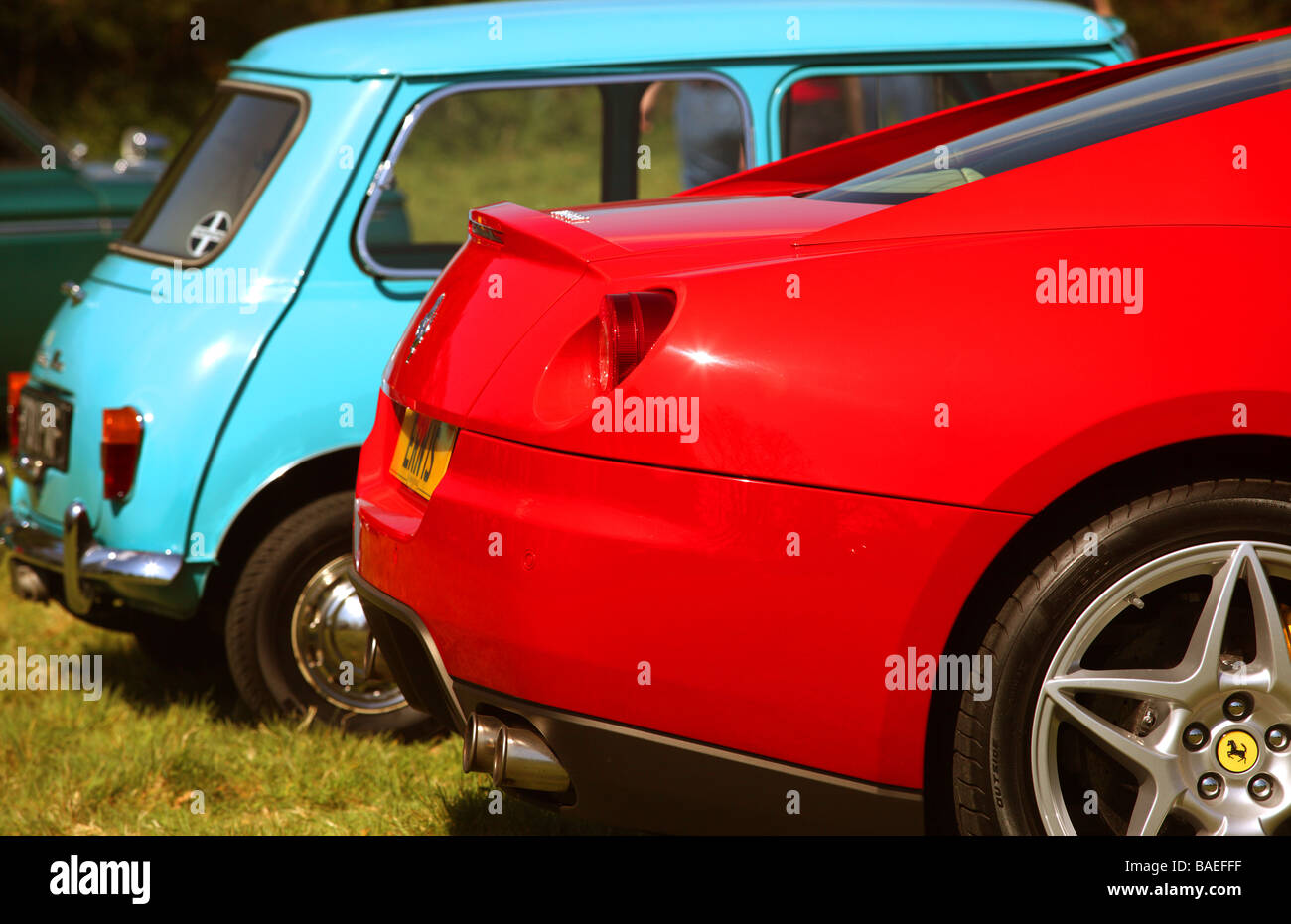 Mini and Ferrari Stock Photo - Alamy