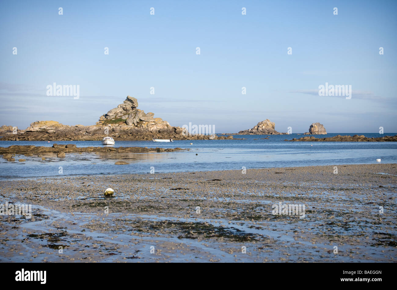 Santec beach Finistere Brittany France Stock Photo - Alamy