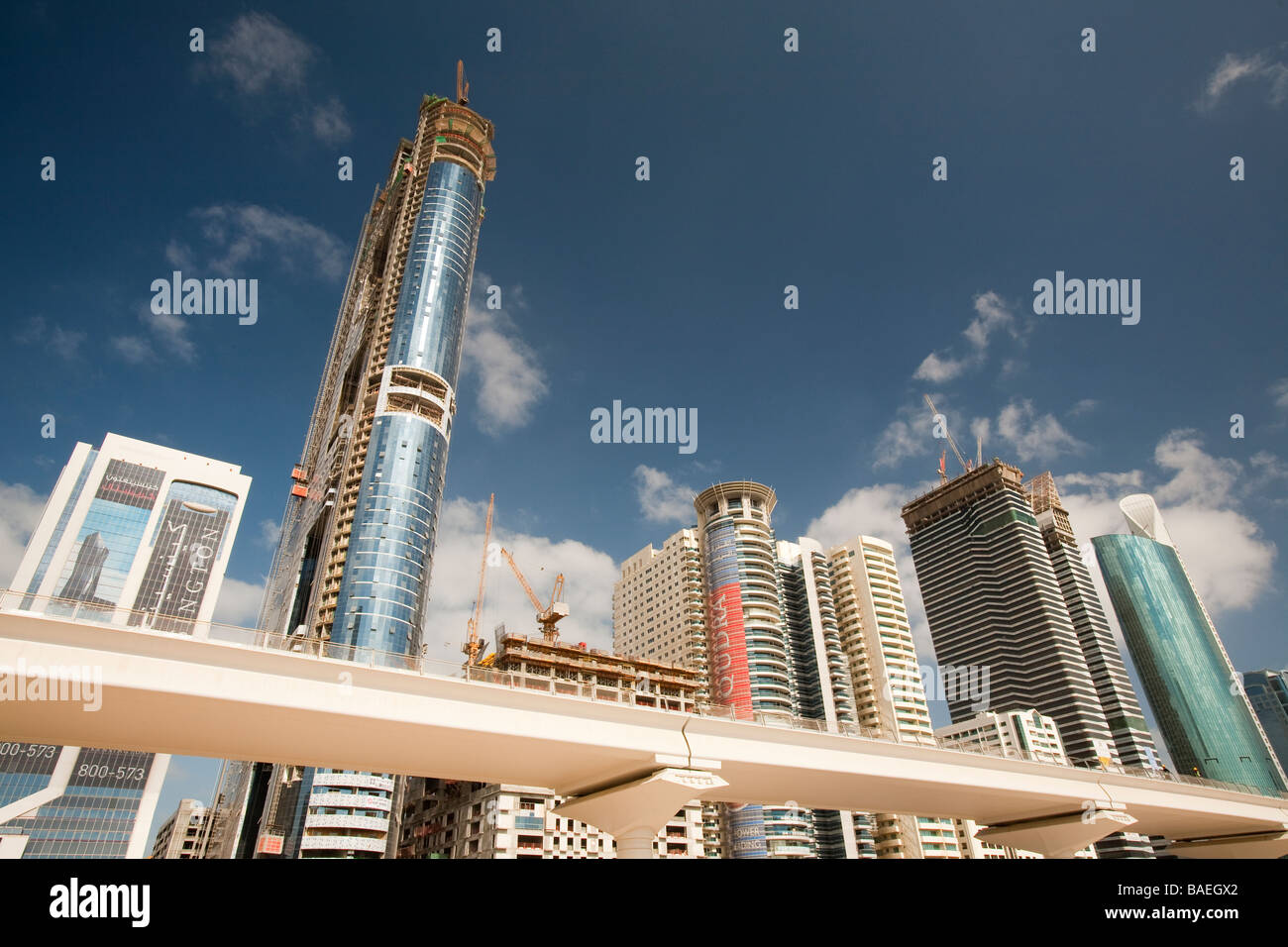 Exclusive high rise tower block developments in Dubai Stock Photo - Alamy
