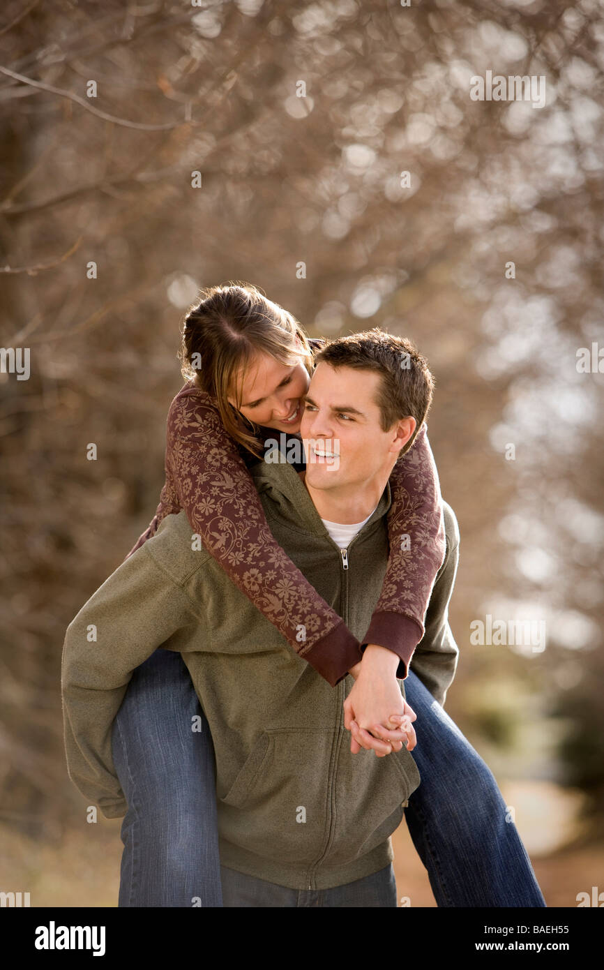 Couple being playful Stock Photo - Alamy