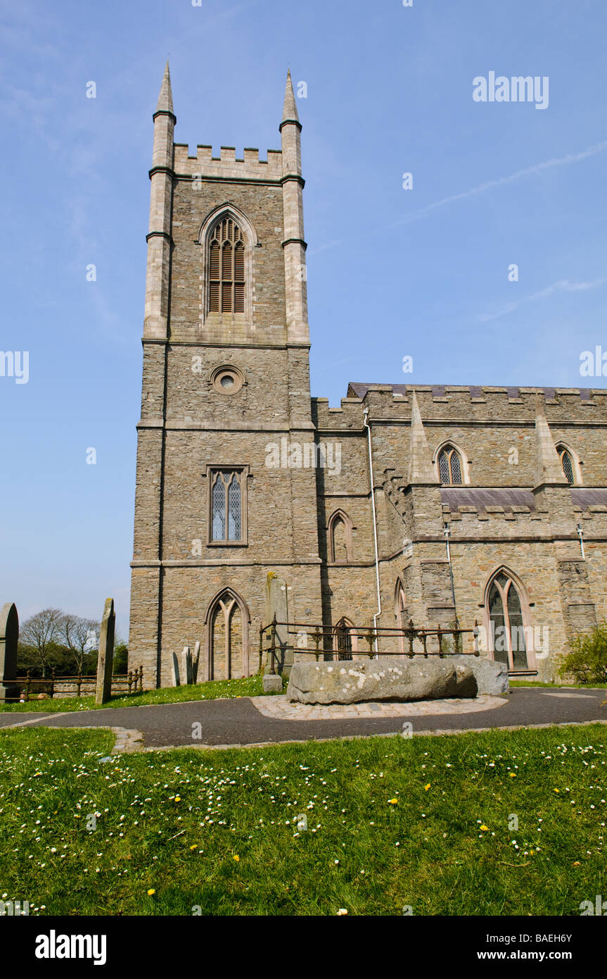 Saint Patrick's grave at Down Cathedral, Downpatrick Stock Photo - Alamy