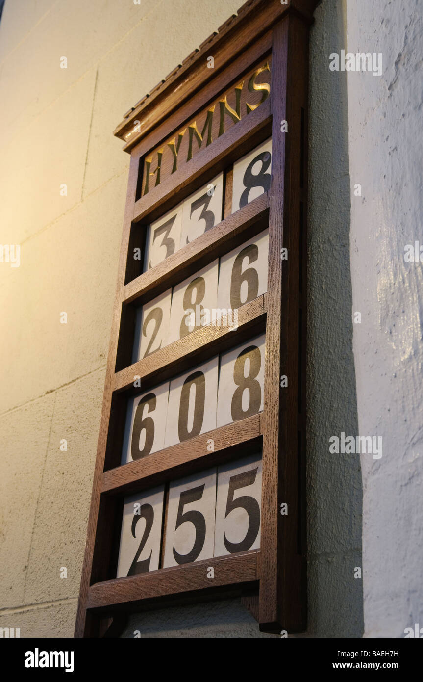 Hymn numbers board hi-res stock photography and images - Alamy