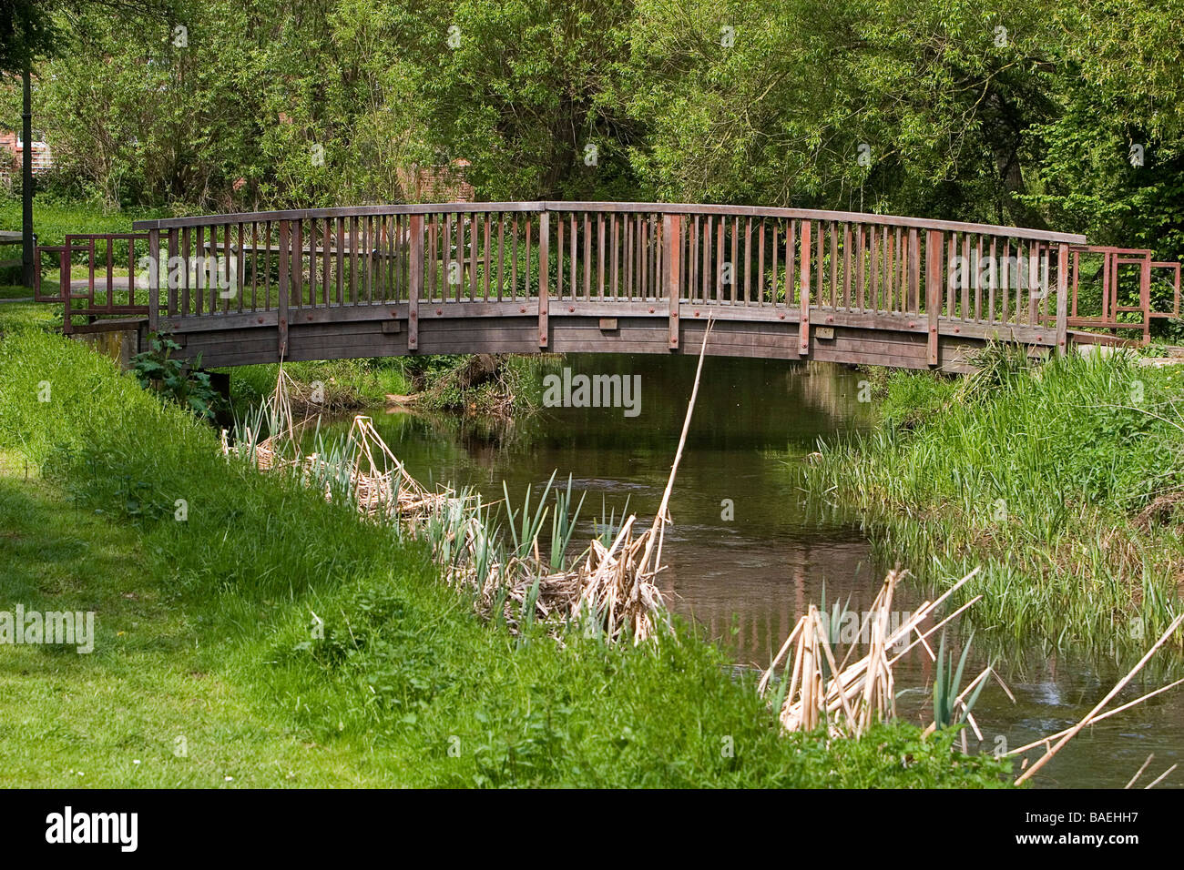 Bridge over the River Bourne Chertsey Stock Photo - Alamy
