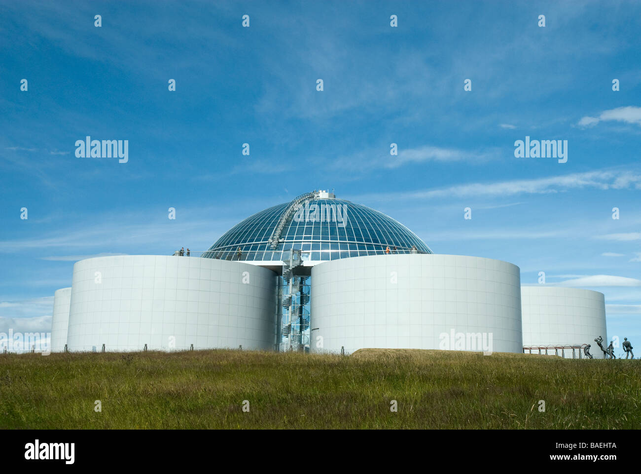 Exterior view of Perlan, Oskjuhlid Hill, Reykjavik, Iceland Stock Photo ...