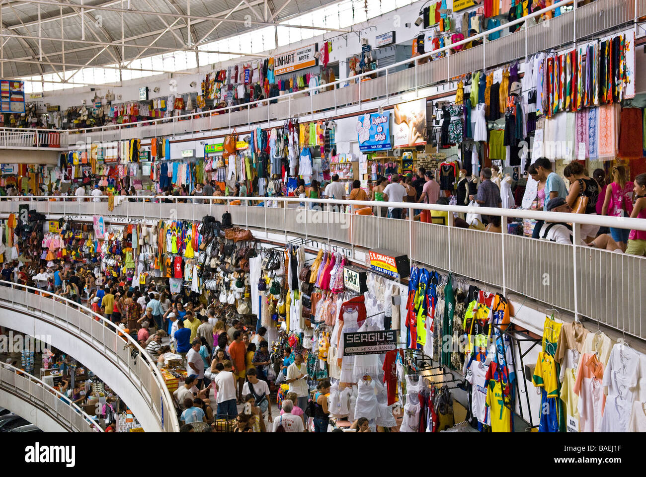 High walkways inside the Central Market, Fortaleza, Brazil Stock Photo ...