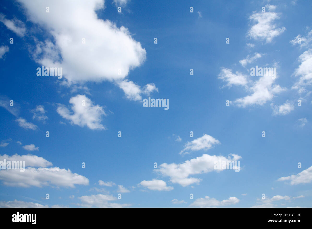 Blue sky & white cloud skyscape background Stock Photo - Alamy