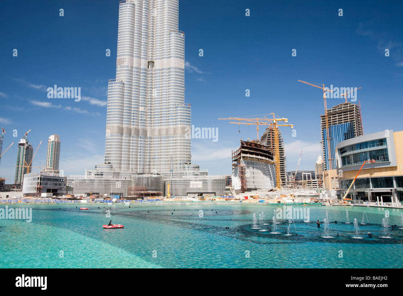 The Burj Dubai the worlds tallest building in Dubai Stock Photo - Alamy
