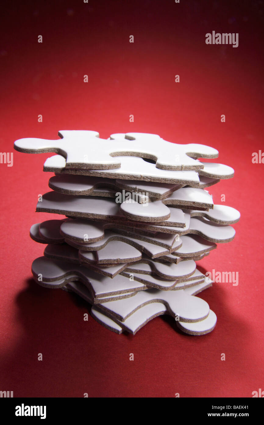 Stack of Jigsaw Puzzle Pieces Stock Photo - Alamy