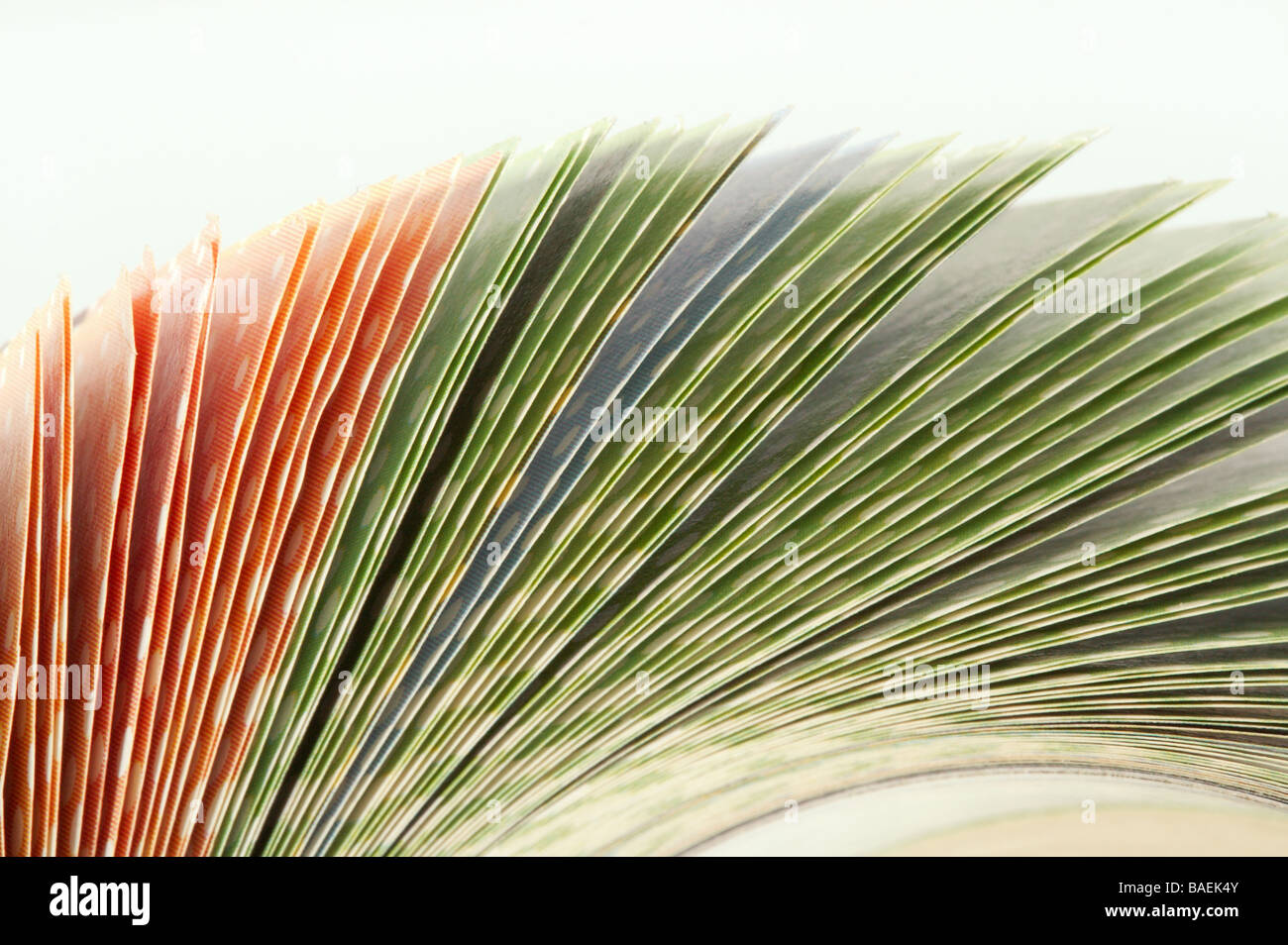 Color pages of old magazine on a white background Stock Photo - Alamy