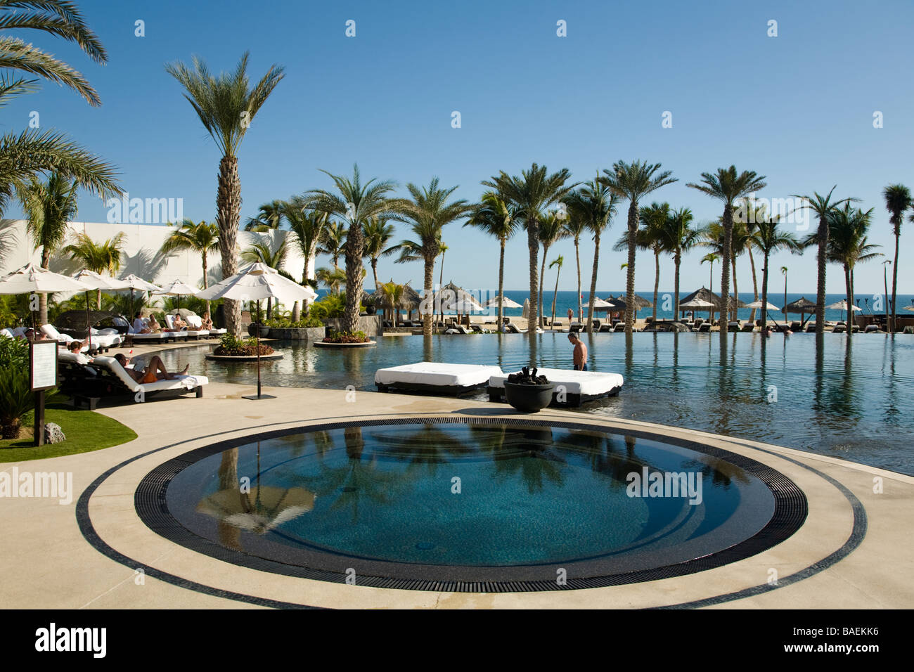 MEXICO San Jose del Cabo Circular whirpool next to swimming pool at ...