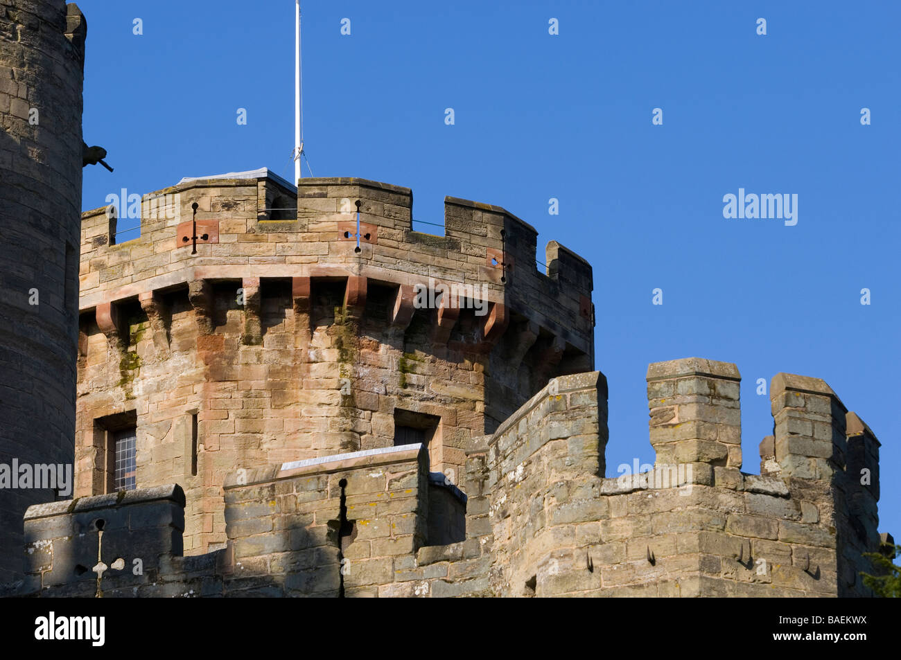 Guy's Tower & Walls, Warwick Castle, Warwick, Warwickshire Stock Photo ...