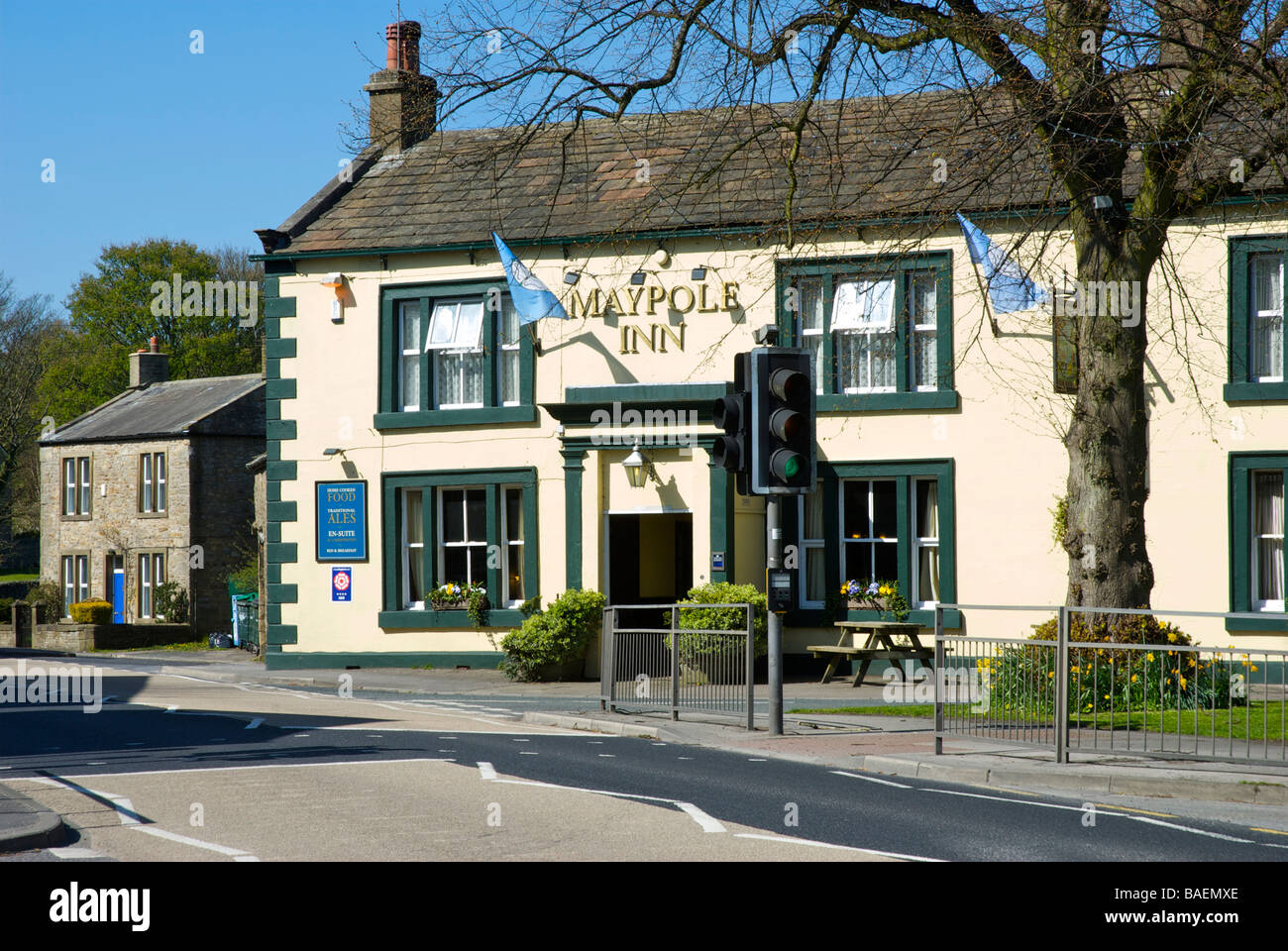 The Maypole Inn on the village green, Long Preston, North Yorkshire ...