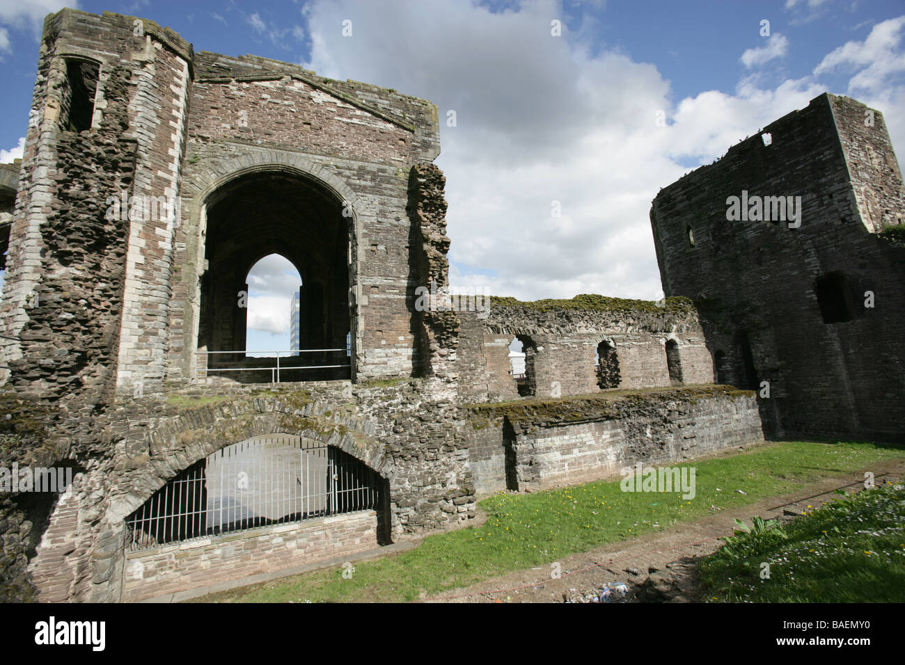 City of Newport, Wales. The early 14th century Newport Castle ruins, by ...