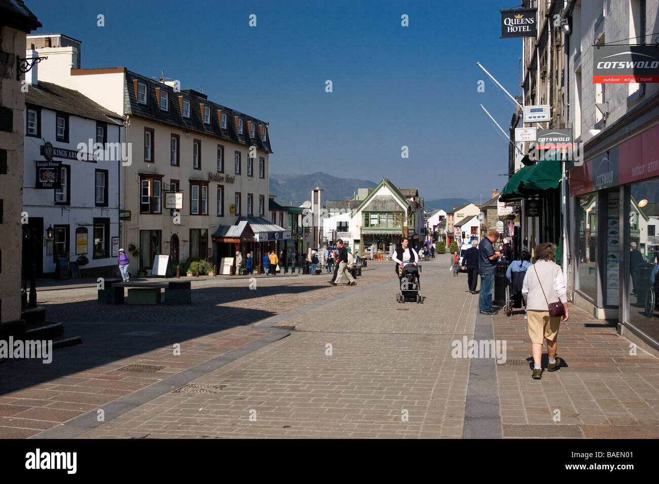 Keswick Street Scene Lake District Cumbria England Stock Photo - Alamy