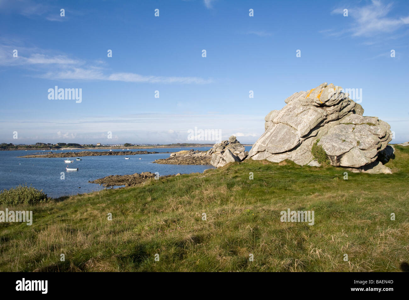 Santec beach Finistere Brittany France Stock Photo - Alamy