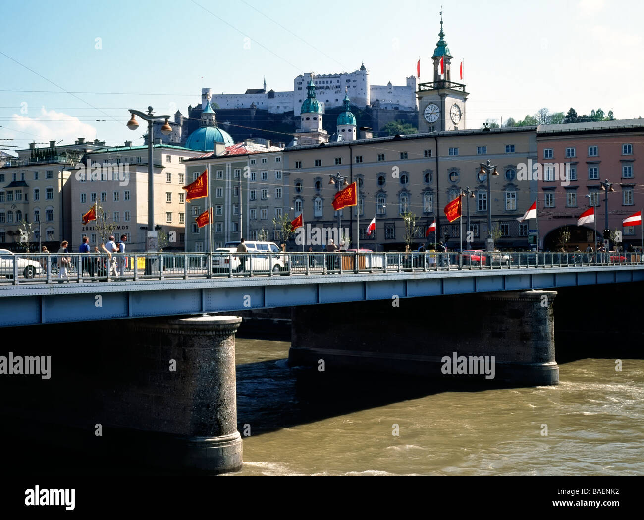 Staats Bridge Salzburg Austria Stock Photo - Alamy