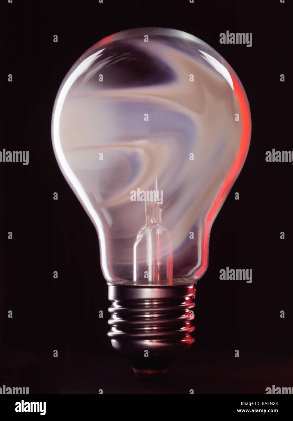 Curiously burned lamp, glass bulb Stock Photo - Alamy