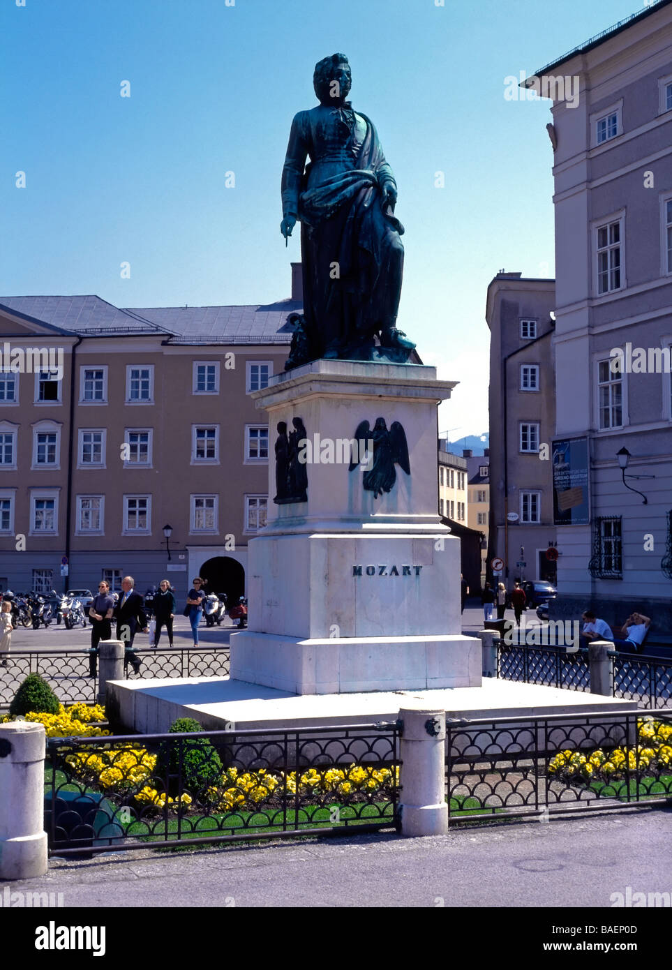 Mozart Square Salzburg Austria Stock Photo - Alamy