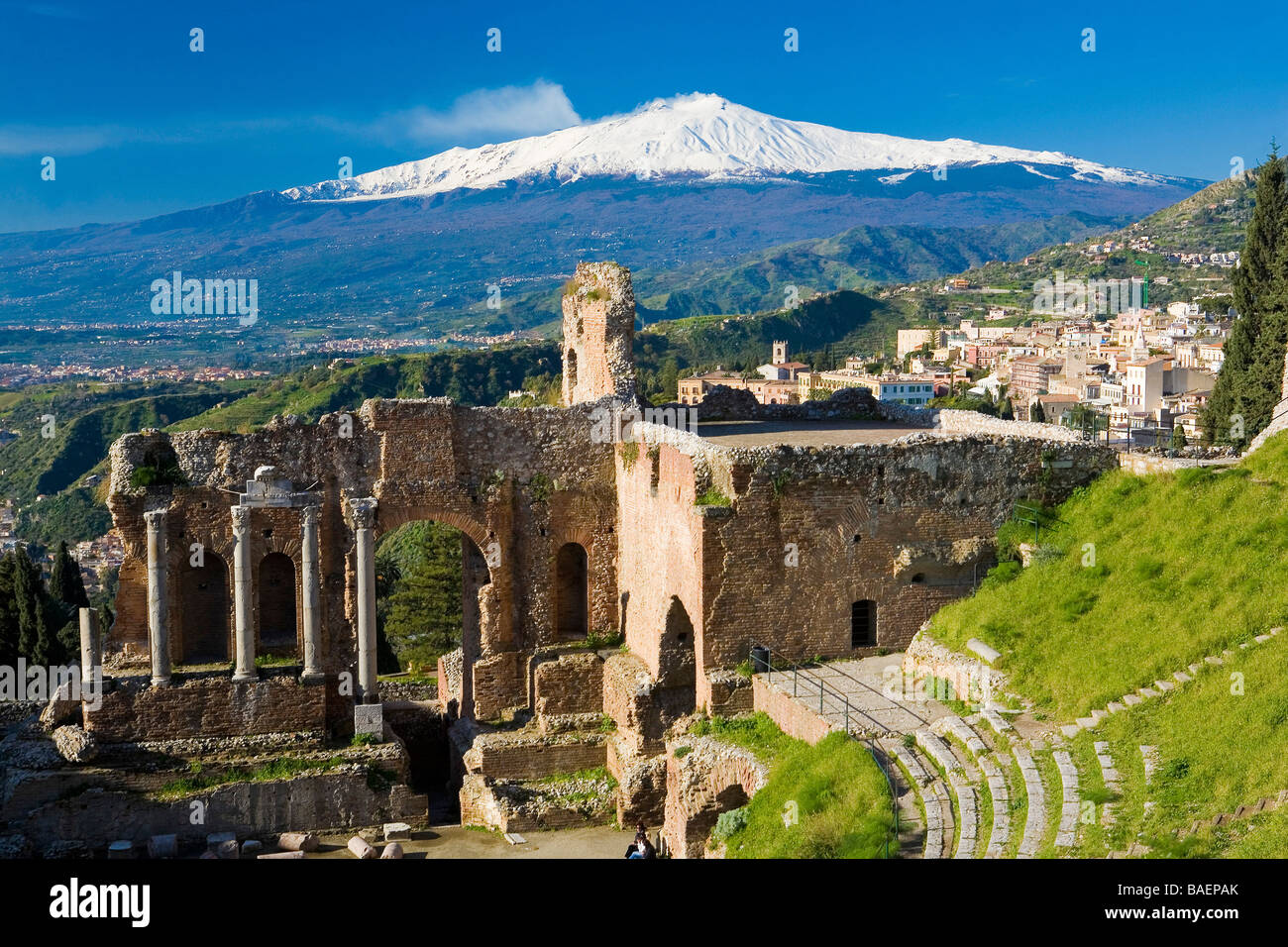 Greek Amphitheater, Taormina, Sicily, Italy Stock Photo - Alamy