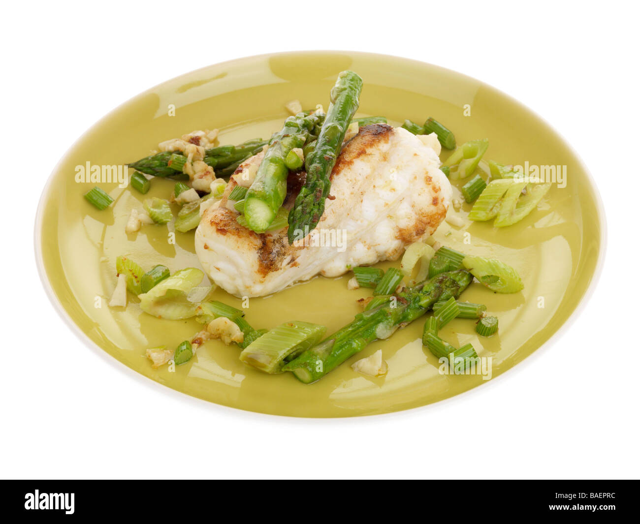 Monk Fish with Asparagus Stock Photo - Alamy