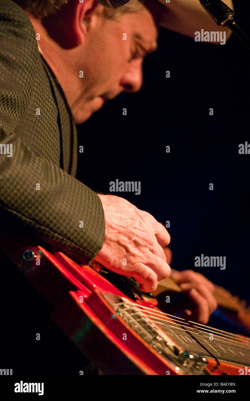 Junior Brown, a popular country music musician, is a guit steel guitar ...