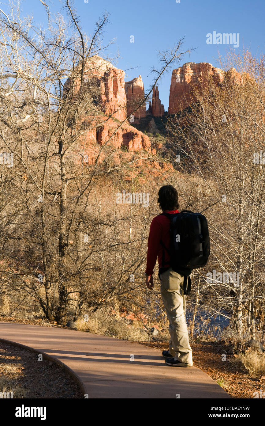 View of Cathedral Rock - Crescent Moon Ranch - Sedona, Arizona USA ...